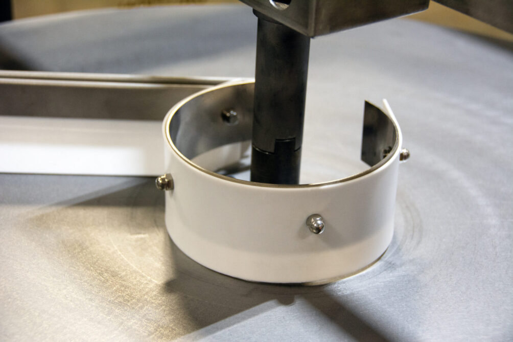 Circle Assembly White Teflon Scraper | BE&SCO Mfg.